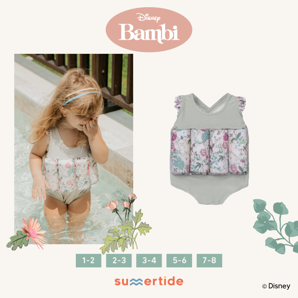 Disney Bambi Girls Sleeveless Floatsuit – Summertide